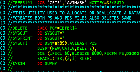 MAINFRAMES....: IEFBR14 utility