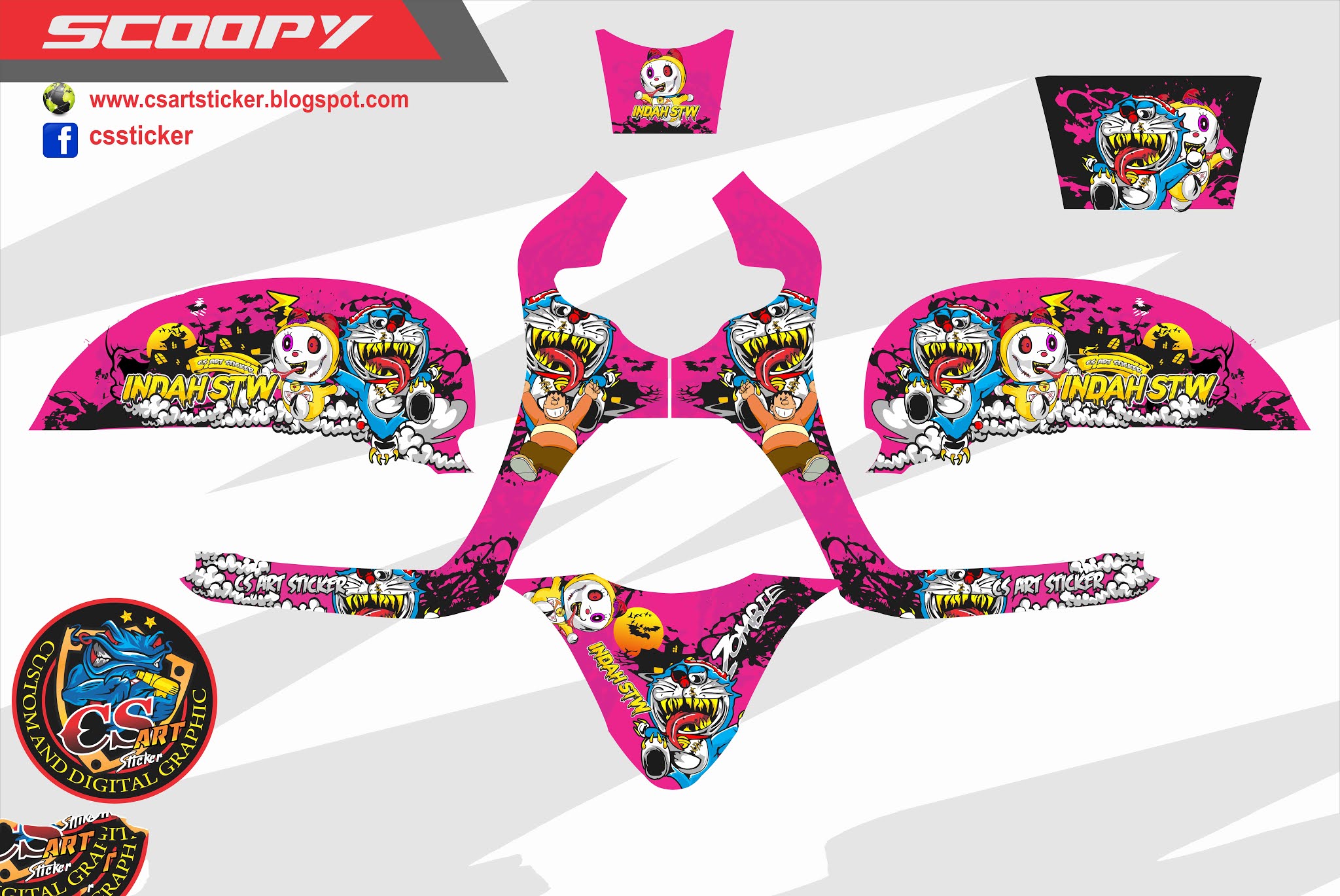 DECAL STICKER MOTOR CUSTOM