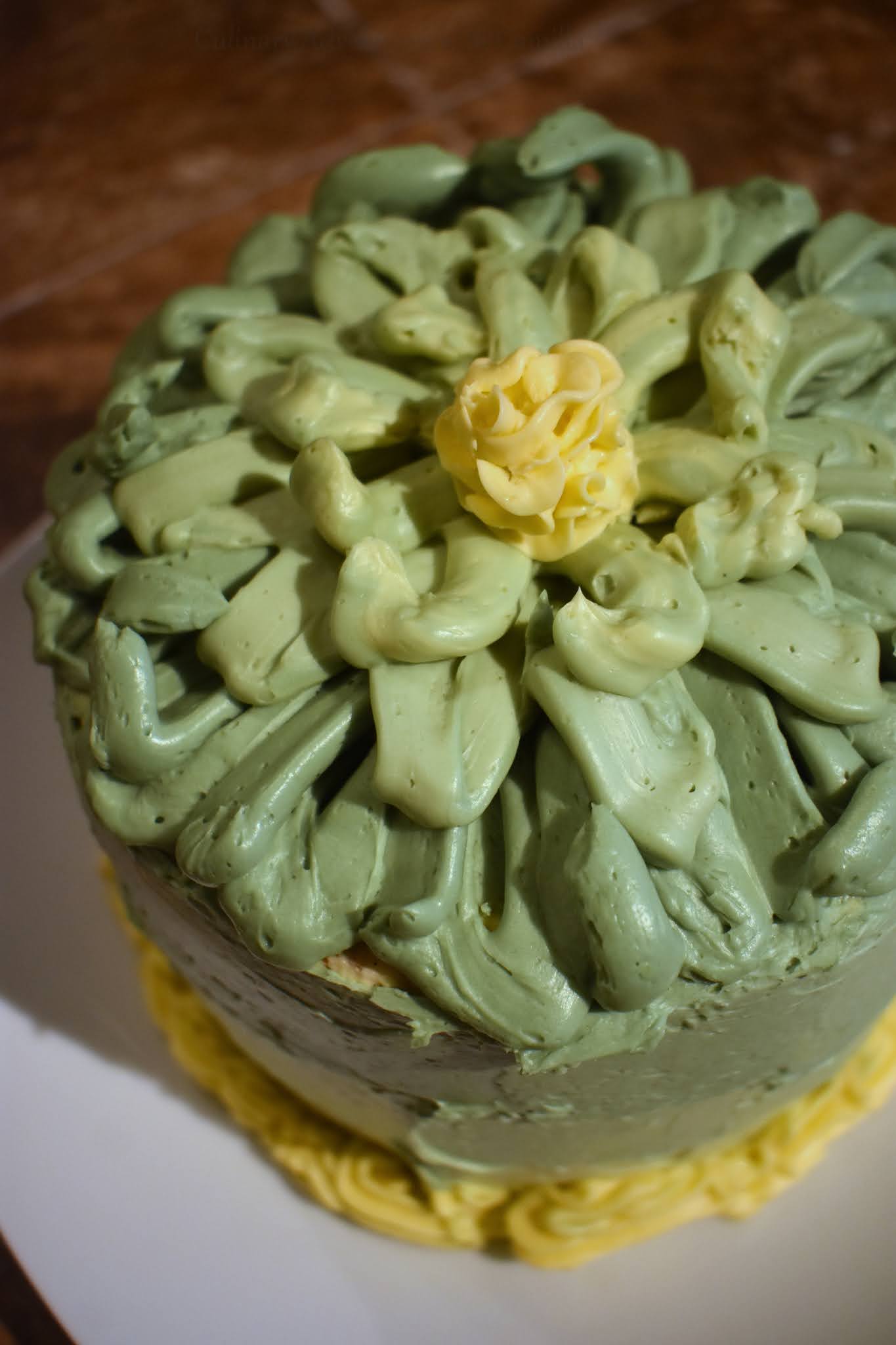 Buttermilk Vanilla Cake with Honeysuckle Buttercream #CooktheBooks # ...