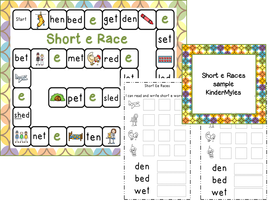 KinderMyles: Short Vowel Races & Sale Linky