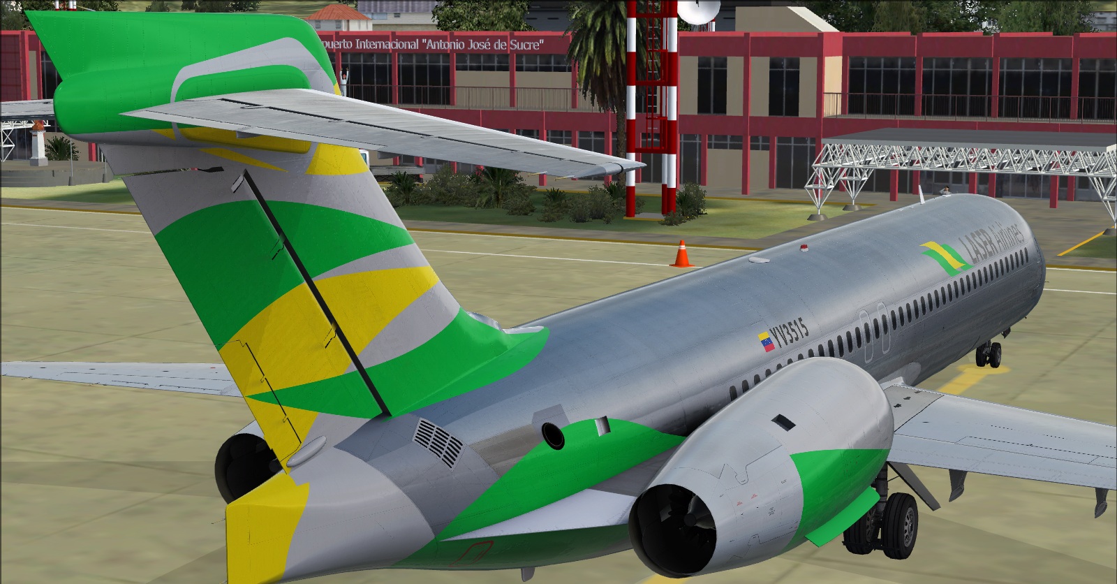 [FSX/P3D] TFDi Design Boeing 717 Laser Airlines YV3515 Full Bare Metal ...