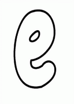 Bubble Letters Lowercase E - Formal Letter