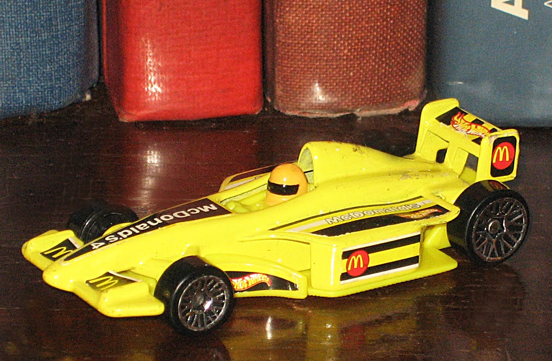 Percy's Fast Food Toy Stories : Yellow Racer 2003 Hotwheels McD