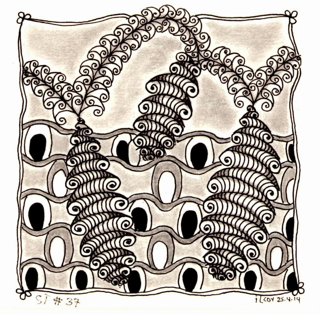 Tickled To Tangle: "It's a String Thing" #37 Tiles