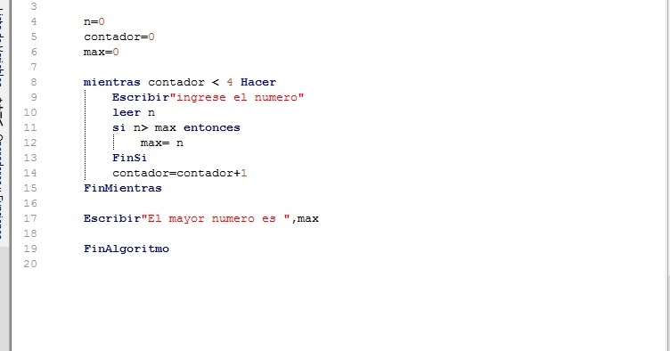 "Algoritmos y web": Algoritmo de numero máximo explicado