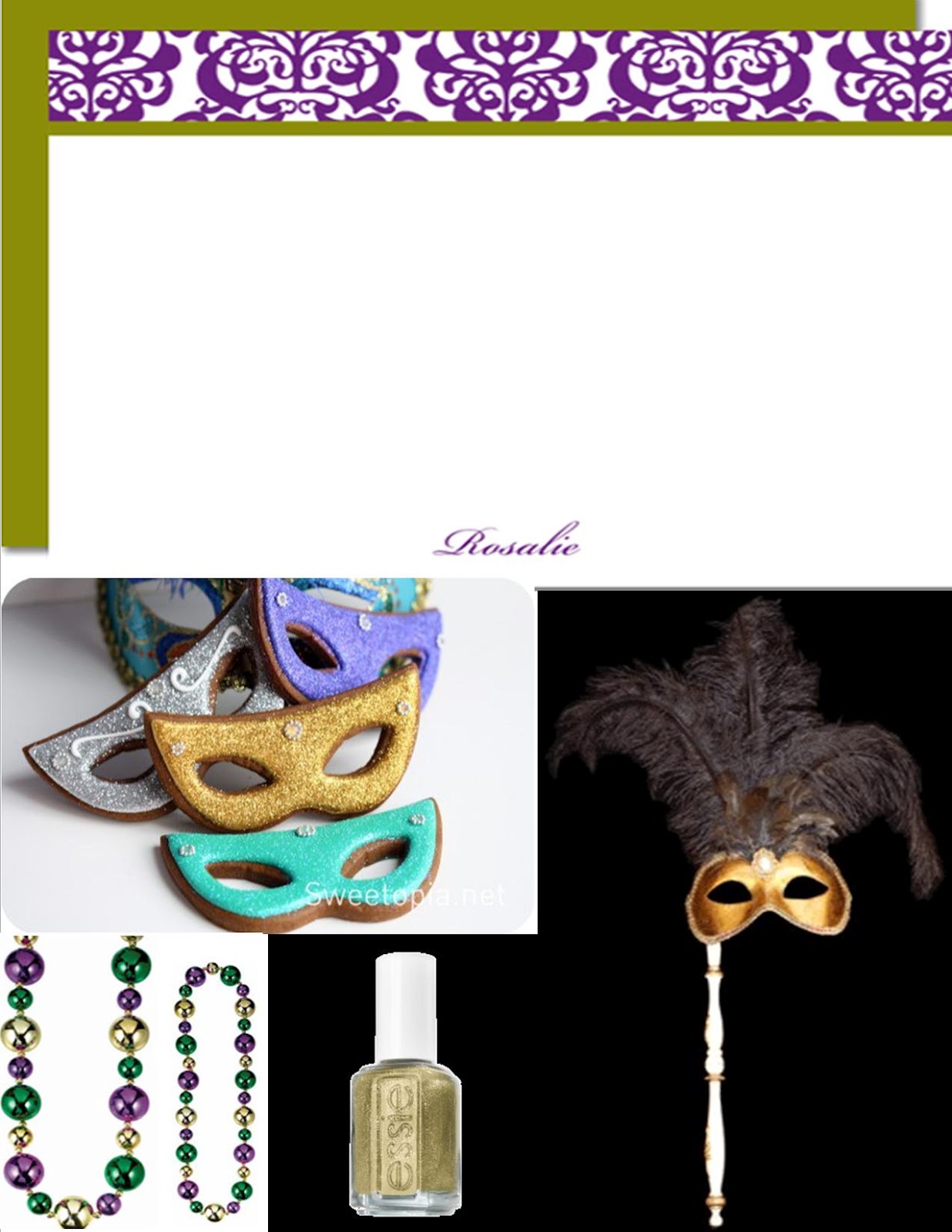 Sophisticated Stationery: Mardi Gras!