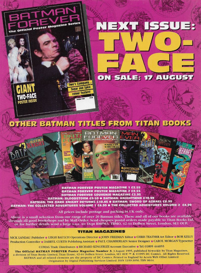 1995 Batman.com : Magazine Article: Batman Forever Official Poster ...