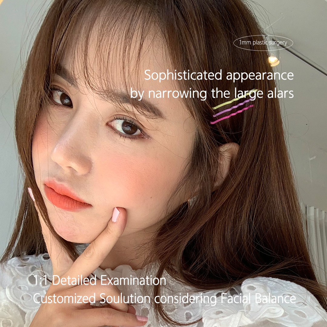 Blunt and Wide-looking Alar Base correction