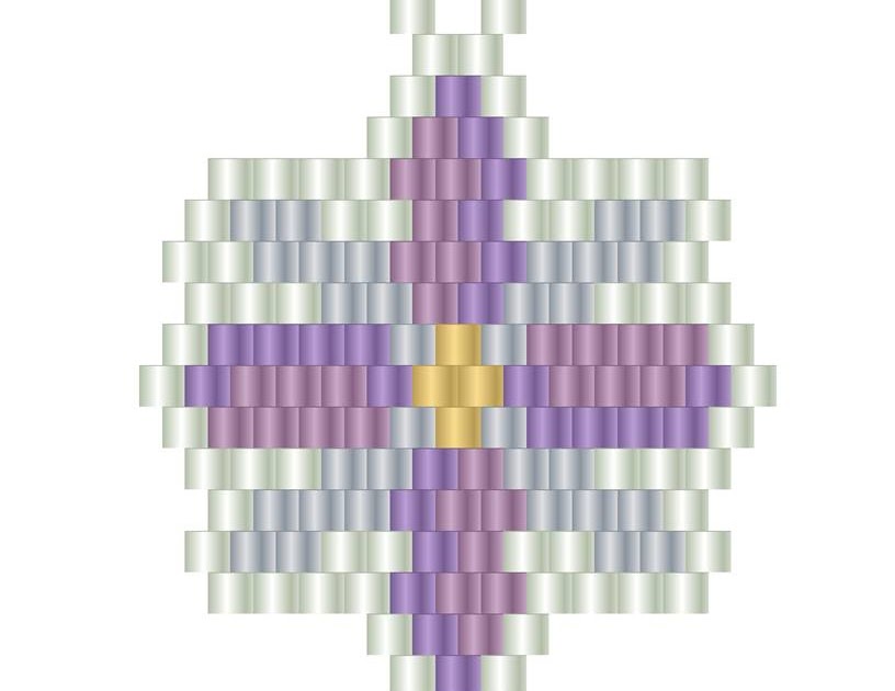 Brick Stitch Bead Patterns Journal: Free Lilac Flower Earring Brick ...