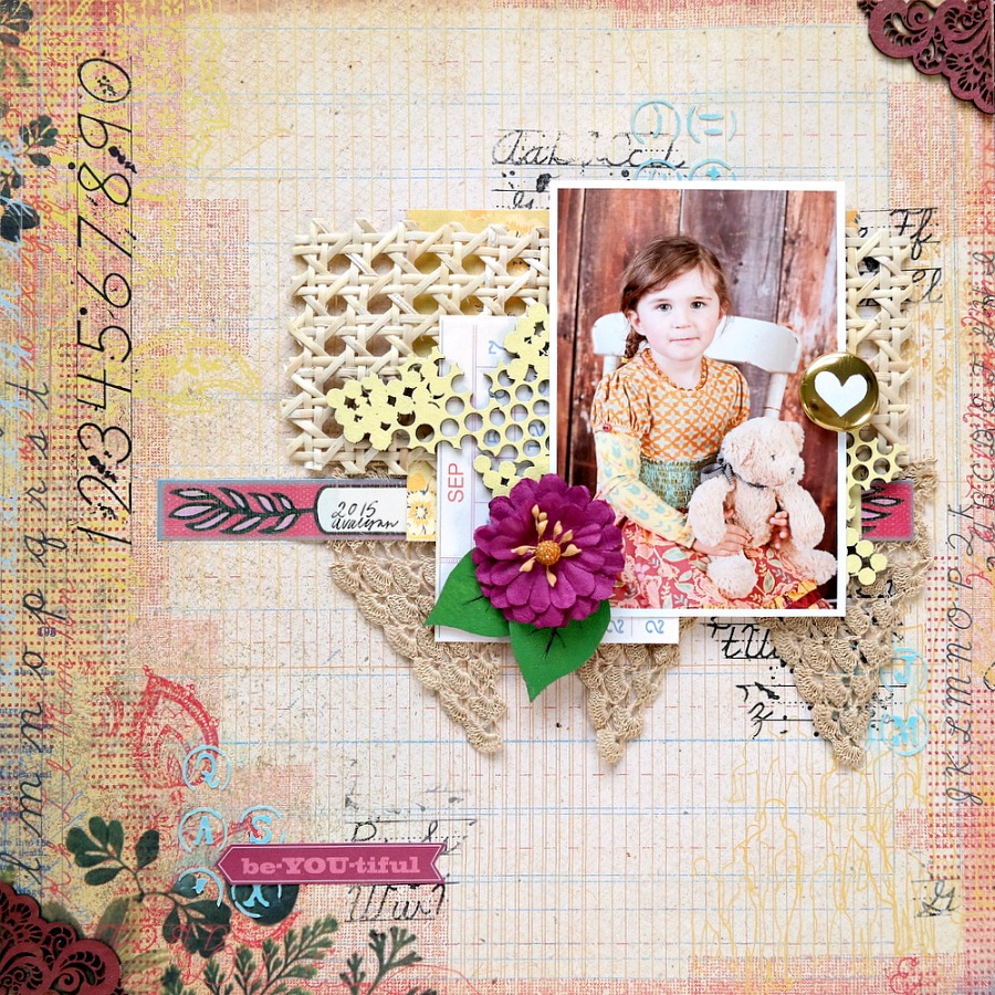 Be-YOU-Tiful Non-Traditional School Photo Scrapbook Layout - Creative ...