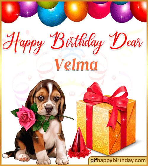 Wish Happy Birthday GIFs with Name Velma