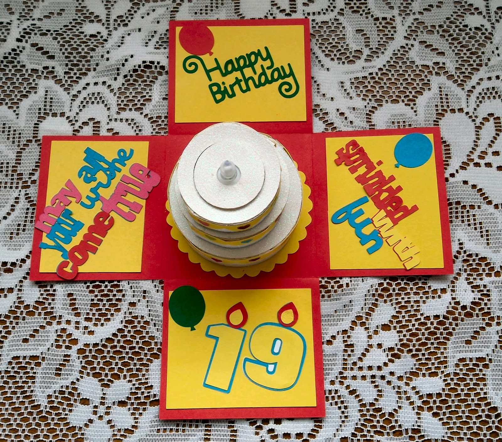 Cricut Fun!: Explosion Box-A Lighted Birthday Cake