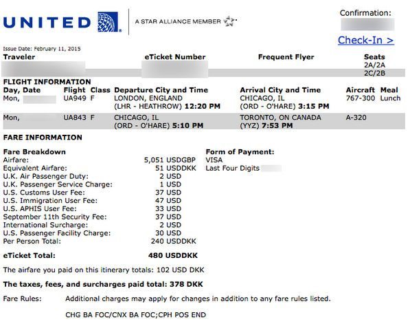Ticket Booking Request Letter Format - United Airlines And E38