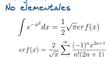 Integrales no Elementales