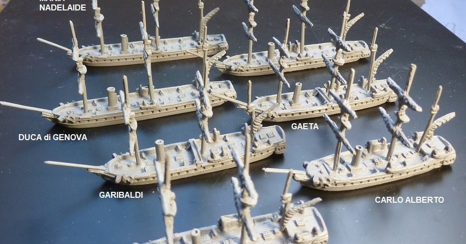 10mm Wargaming: 1/1200 Naval Range For the Battle of Lissa 1866 from ...