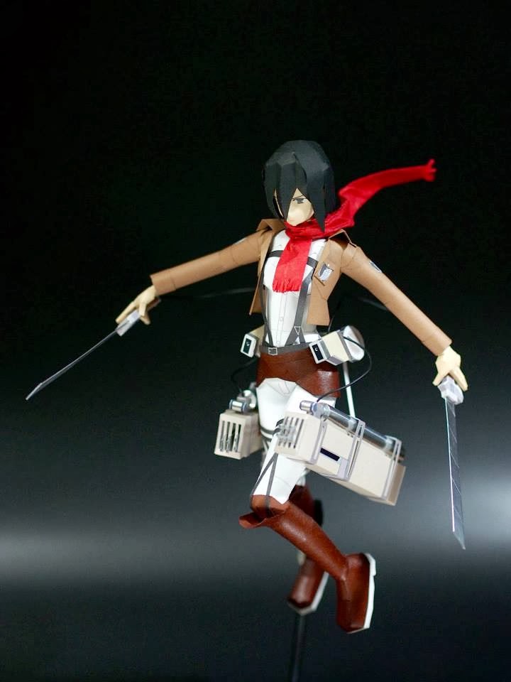Papercraft Attack on Titan Mikasa Ackerman ~ Papercraftsparati | Todos ...
