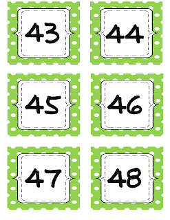 Lovely Literacy & More: Lime Green Polka Dot Number Cards
