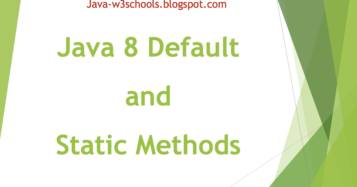 Java 8 Default and Static Methods - Interface New Concepts ...