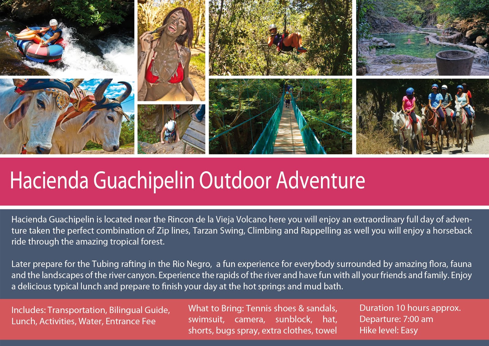 Hacienda Guachipelin Adventure Day Tour