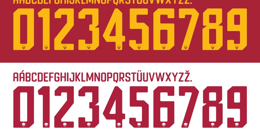 Beetot Kit: AS Roma 1718 Nameset Font
