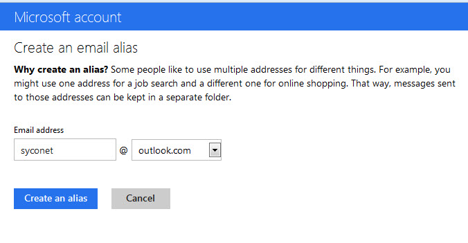 Creating Alias Email in Outlook.com | Syconet Geek Creating Alias Email in Outlook.com | Syconet Geek