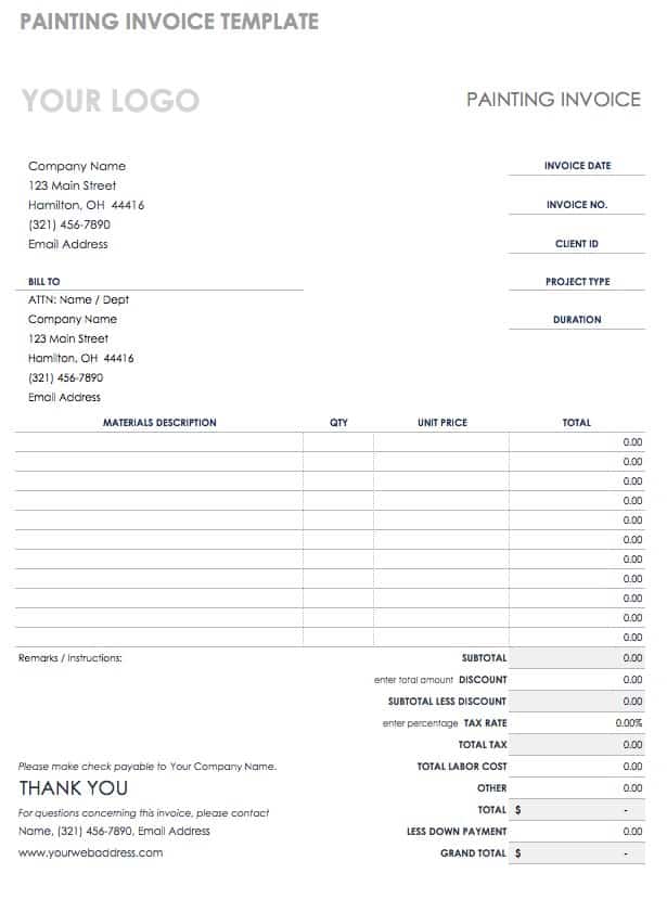 Invoice Template Canada - Invoice Template