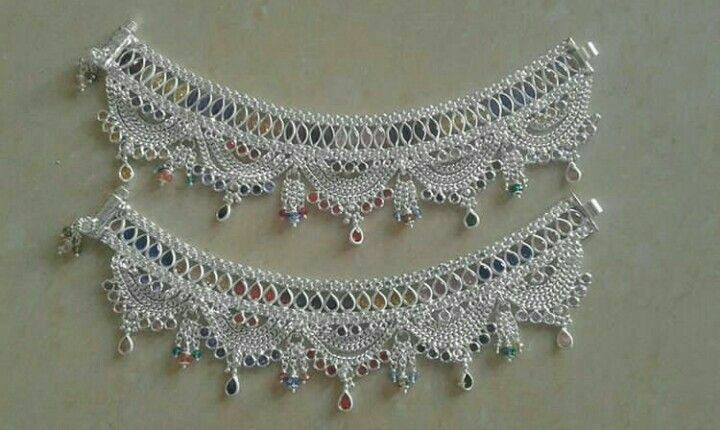 Silver anklets