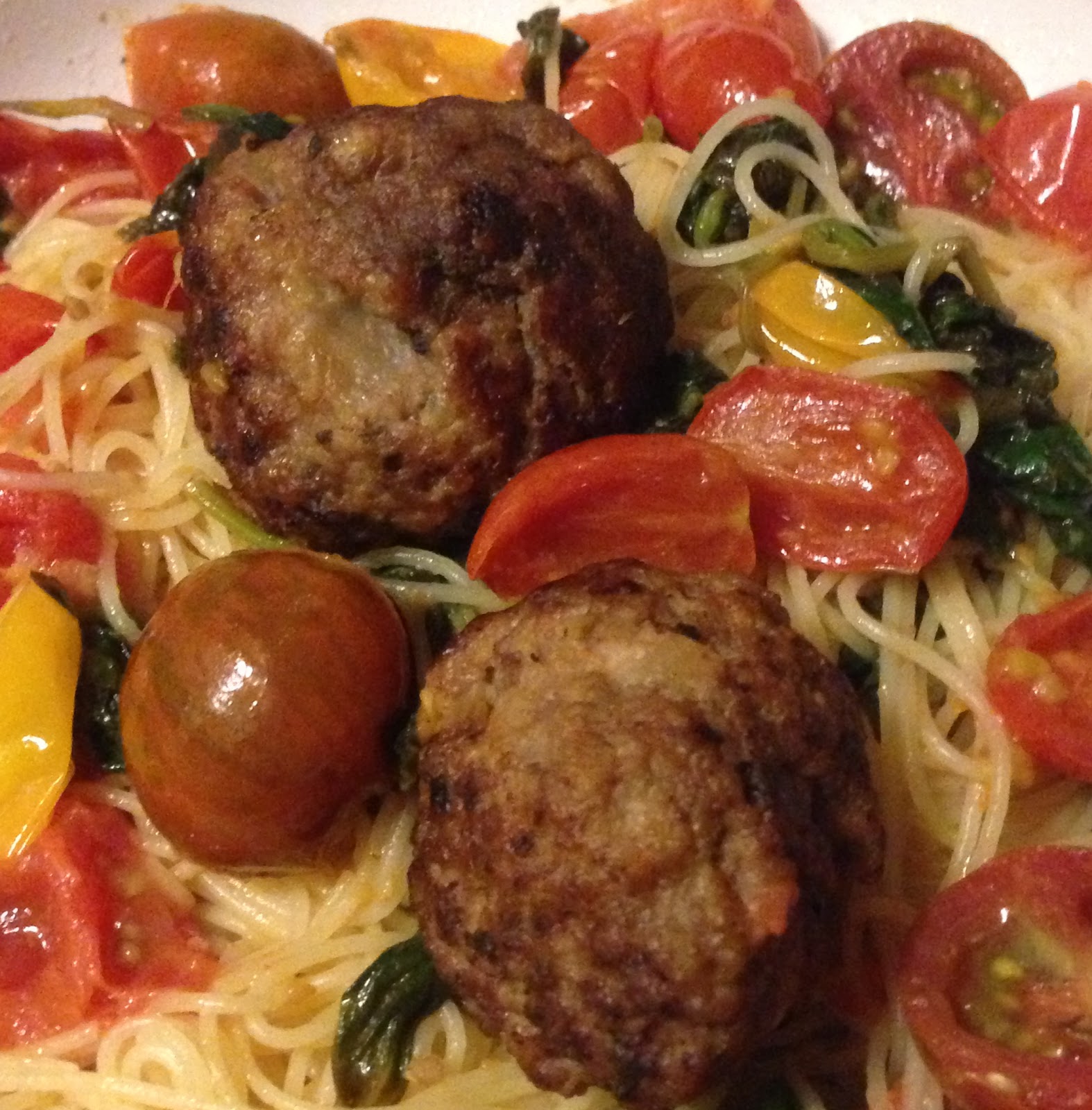 Ghetto Fab Gourmet: Juicy Italian Meatballs and Umami Spring Angel Hair ...