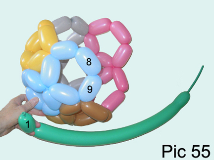 Balloon animals twisting instructions: Balloon ball