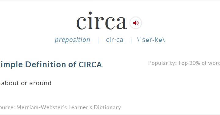 Mister Fweem's Blog: Grammar Nazi: Circa