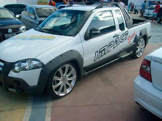 Fiat Strada Rebaixada e tunada | Fotos de carros