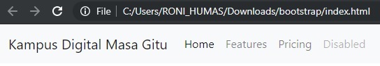 2 Membuat Menu Bar Atau Navbar Dengan Bootstrap Kampus Digital Masa