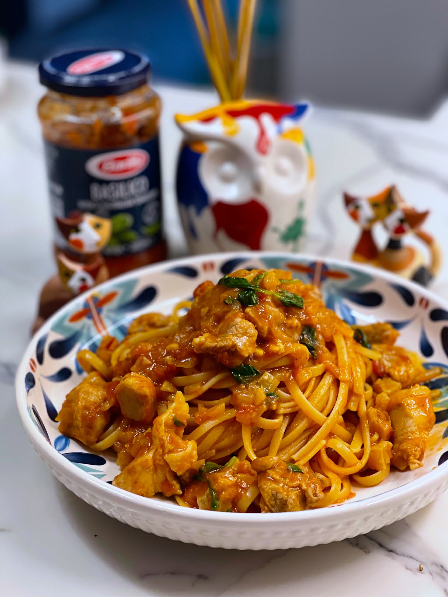 The Silver Chef: Sesame Tomato Pork Linguine One Pot With Barilla ...