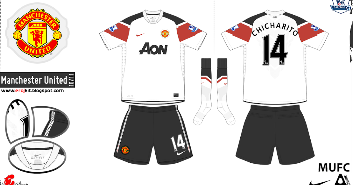 Kit Design, by eroj: 2010-11 Manchester United (Home, Away e Third)