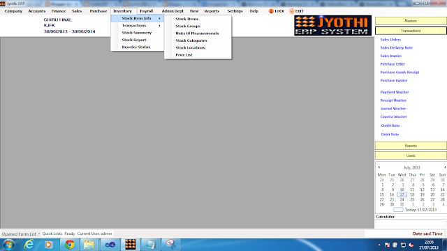 Jyothi Erp System In Vbnet Source Code Erp Client And Server Screen Shots 0802