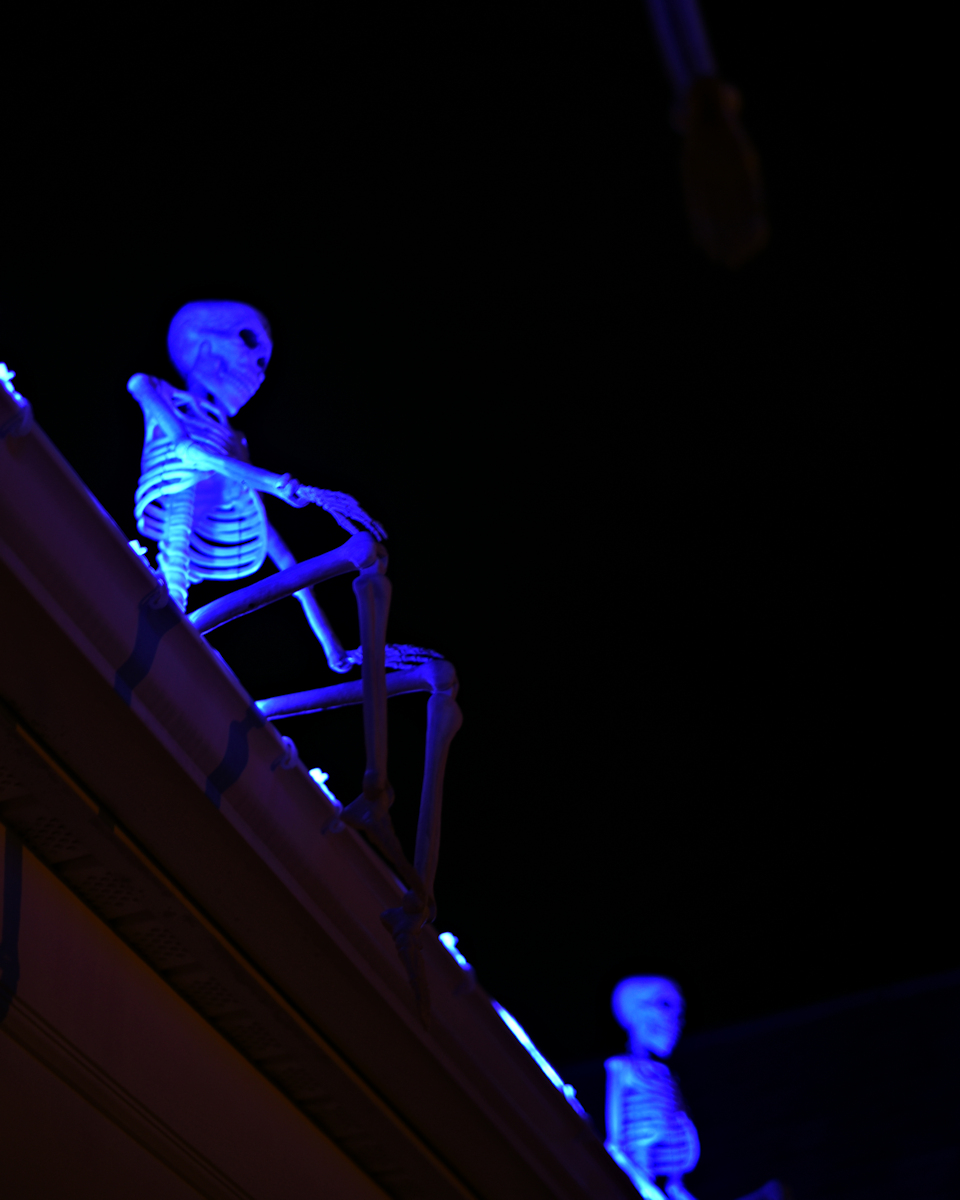 Haunted Eve's Halloween Blog: Ghostly Skeletons Sitting On The Roof