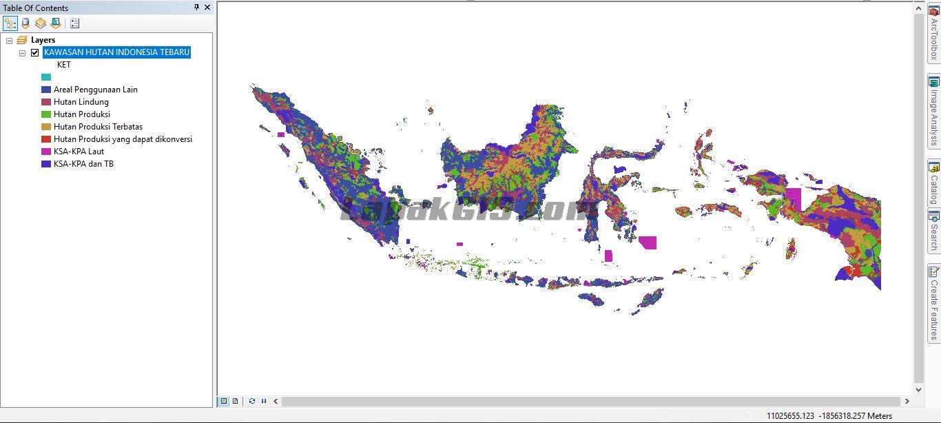 Data Shp Shapefile Gis Kawasan Hutan Indonesia Terbaru Lapak Gis