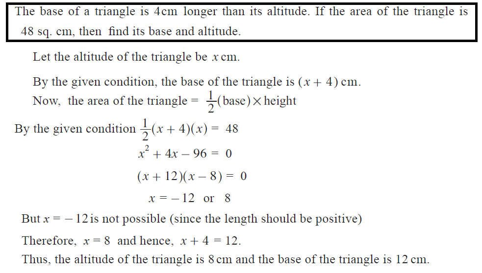 OMTEX CLASSES: The base of a triangle is 4 cm longer than its altitude ...
