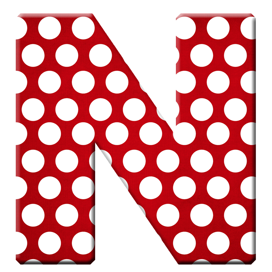 Alfabeto Rojo con Lunares Blancos. - Oh my Alfabetos!