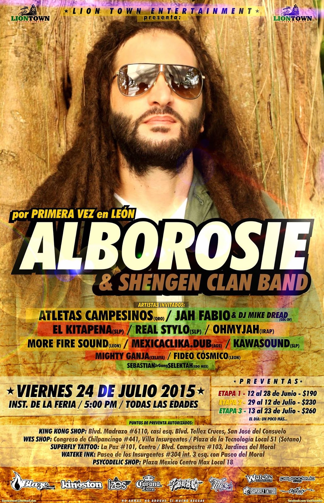 Conexion Jah La Reggae: ALBOROSIE REGRESA A MEXICO (FECHAS CONFIRMADAS