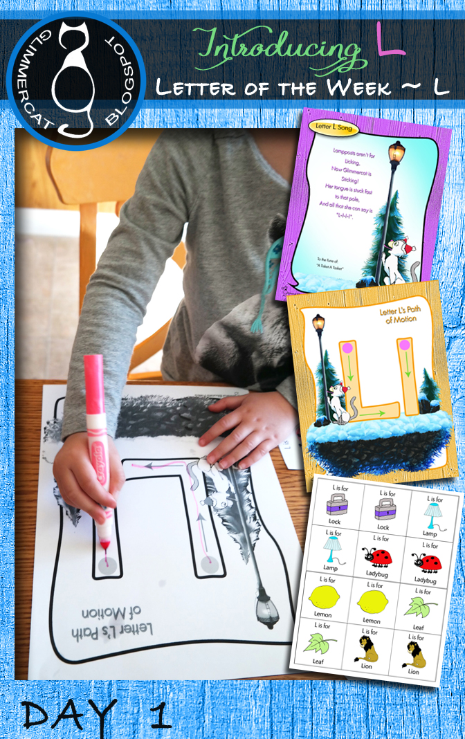 Glimmercat Education: Introducing Letter L