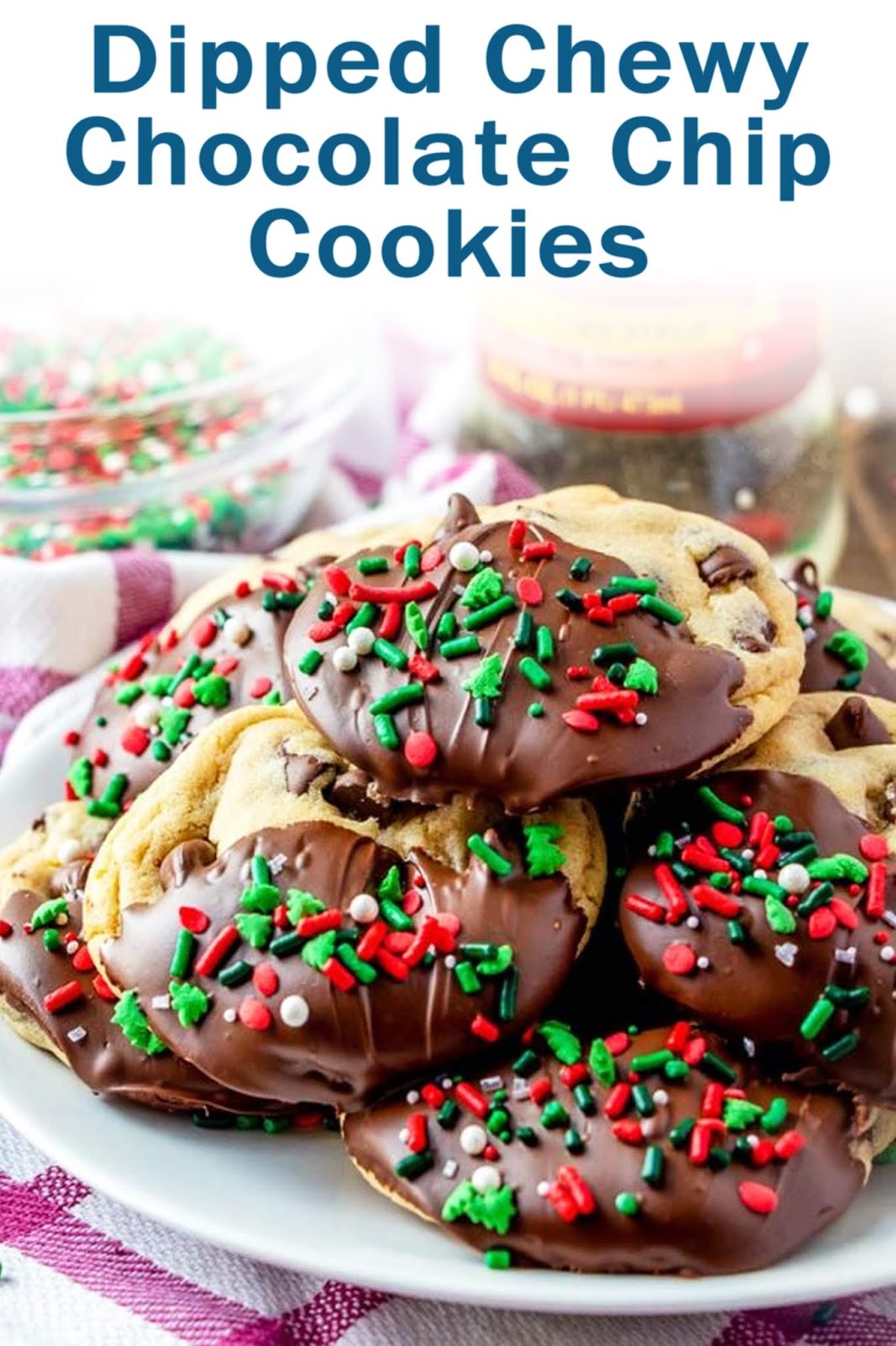 Dipped Chewy Chocolate Chip Cookies - Legend Tasty #Recipes