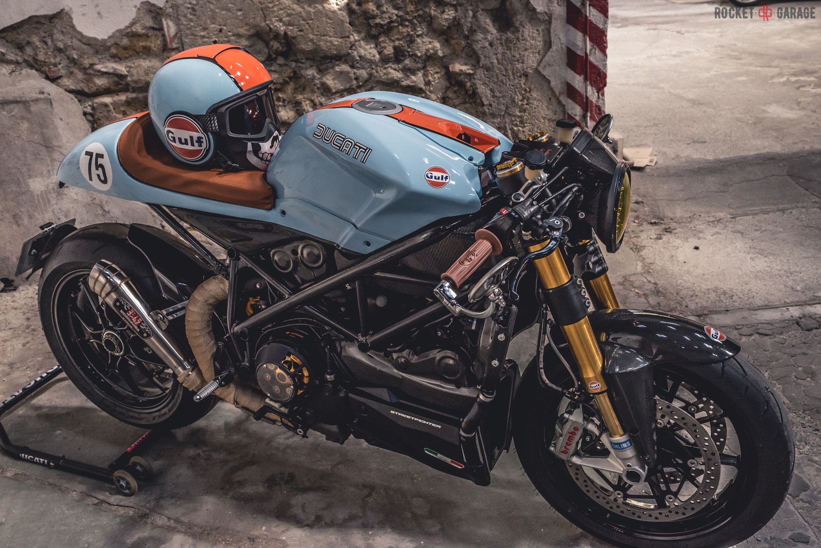 DUCATI 1098 Café RACER Gulf style - RocketGarage - Cafe Racer Magazine