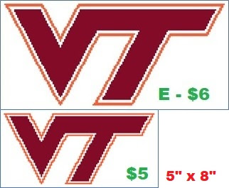 EASY PATTERNS: Virginia Tech Hokies cross-stitch pattern