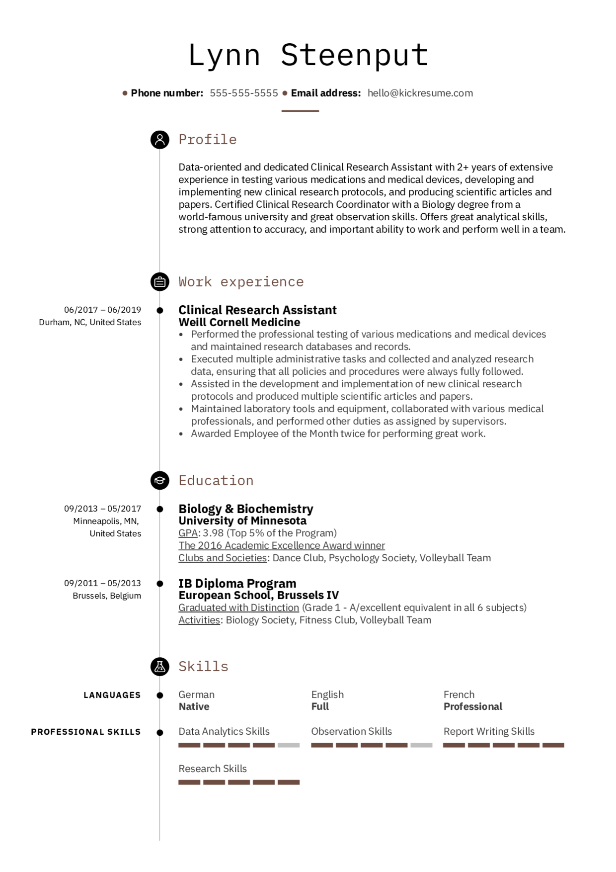 Biochemistry Resume Examples - Collage Template