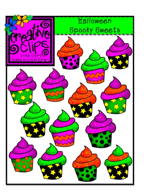 The Creative Chalkboard: Day 7 {Freebie} Halloween Cupcake Clips PLUS ...