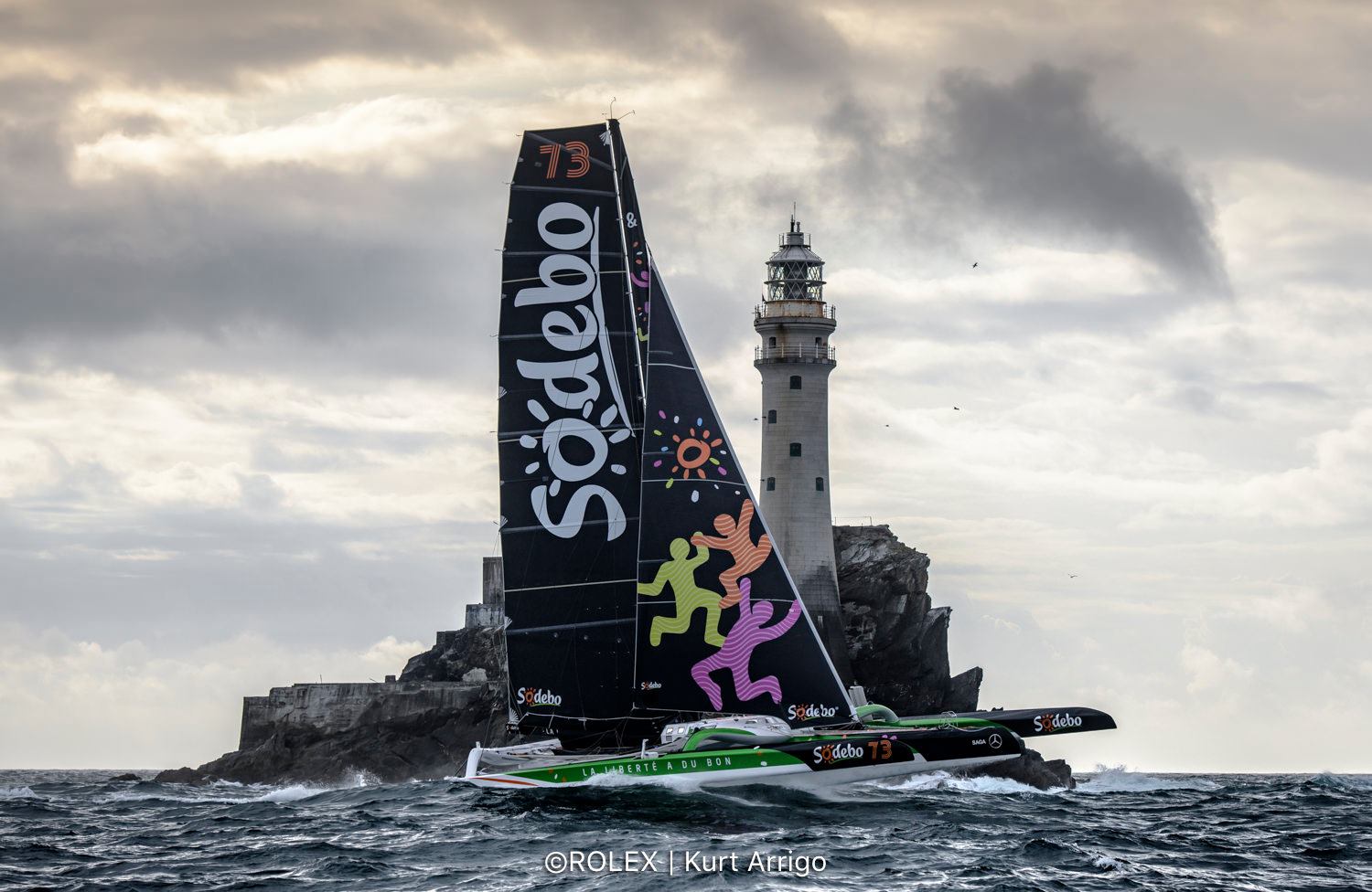 Sodebo Ultim 3 de Thomas Coville troisième de la Rolex Fastnet Race ...