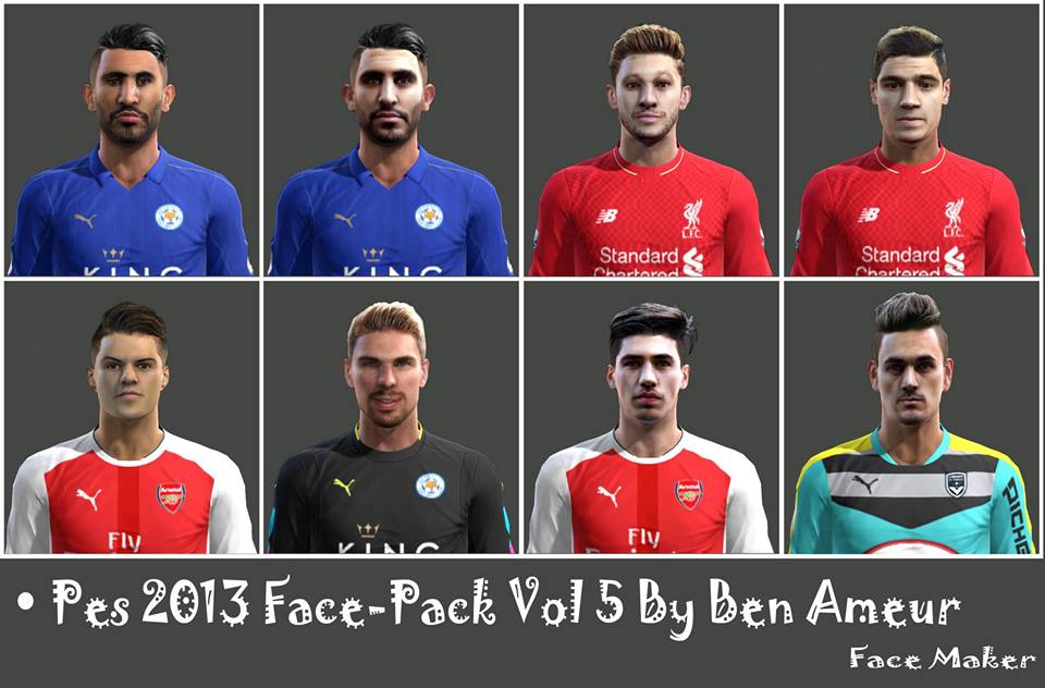 Pes 2013 Face-Pack Vol 5 By Ben Ameur | Actualizacion Pes 2013