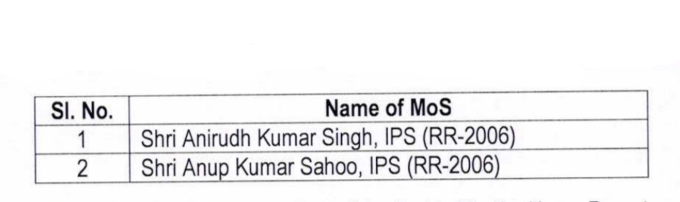 OSS TODAYS: Promotion of IPS Officers to different rank