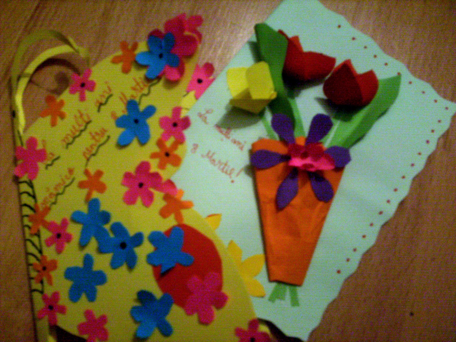 MODELE de FELICITARI pentru 8 Martie lucrate manual :: Fise de lucru ...